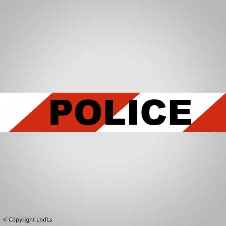 Rubalise POLICE chevrons rouge et blanc