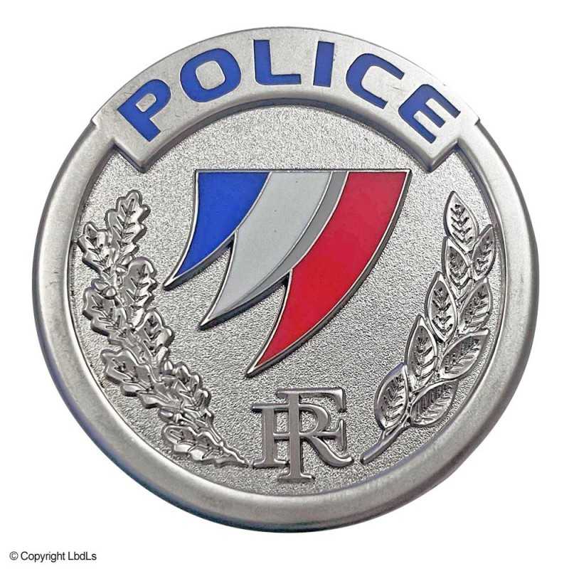 Médaille POLICE RF flammes bleu-blanc-rouge diam. 4,5 cm