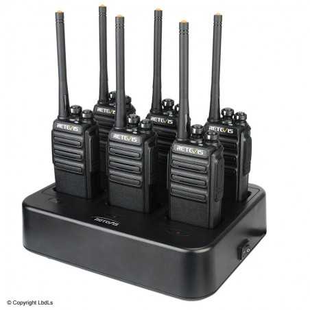 Pack de 6 RT24 Retevis PMR446 avec chargeur 6