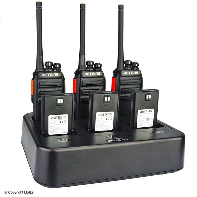 Pack de 6 RT24 Retevis PMR446 avec chargeur 6