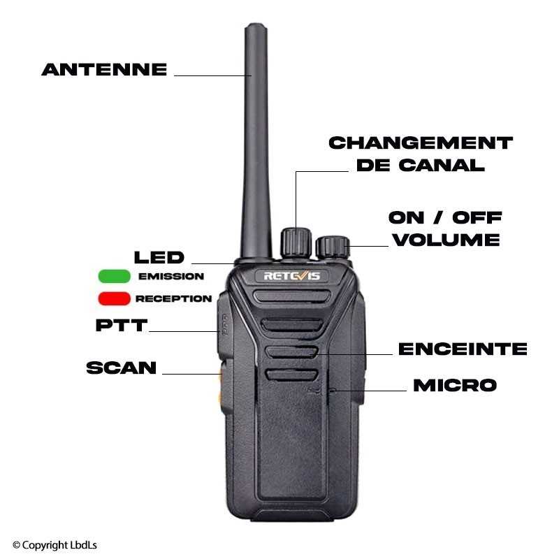 Pack de 2 RT27 Retevis PMR446